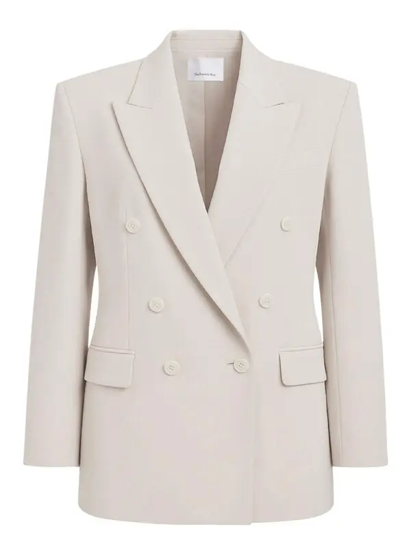 THE FRANKIE SHOP Double-breasted Blazer - White