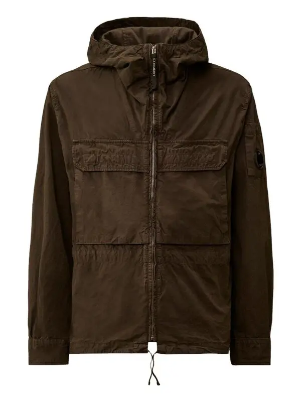 C.P. COMPANY Hooded Lens Jacket - Gun Gray