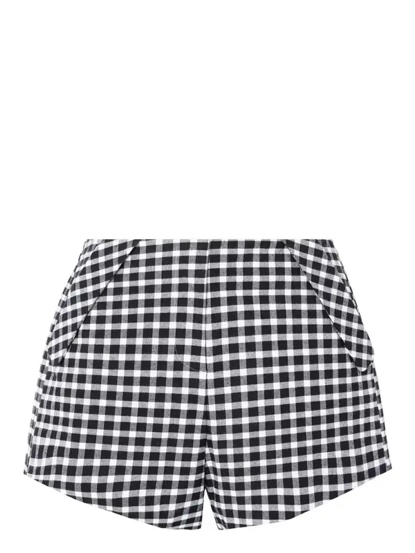 Posse Chiara Plaid Shorts - Gray