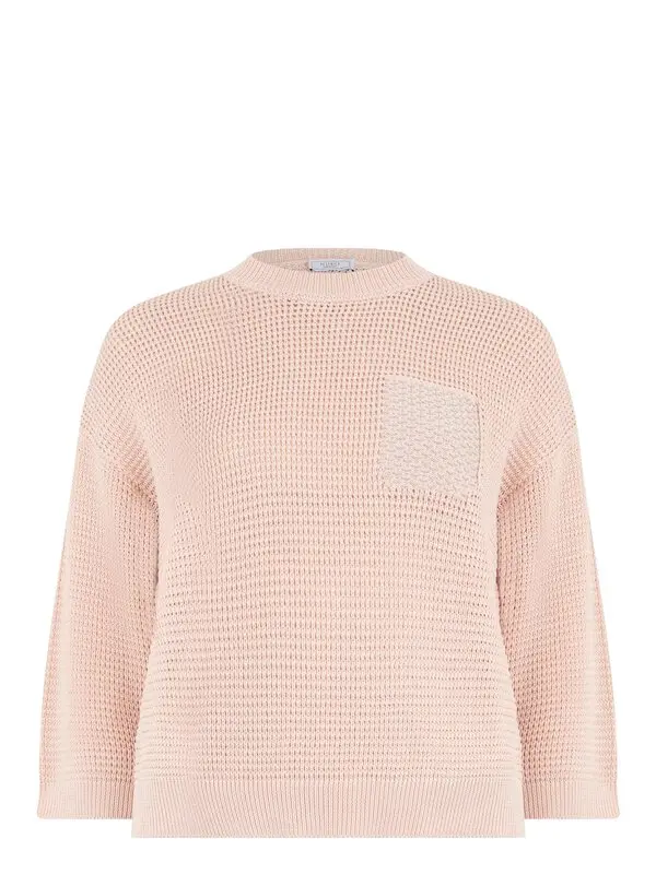 Peserico Textured Pocket Knitted Sweater - Nude