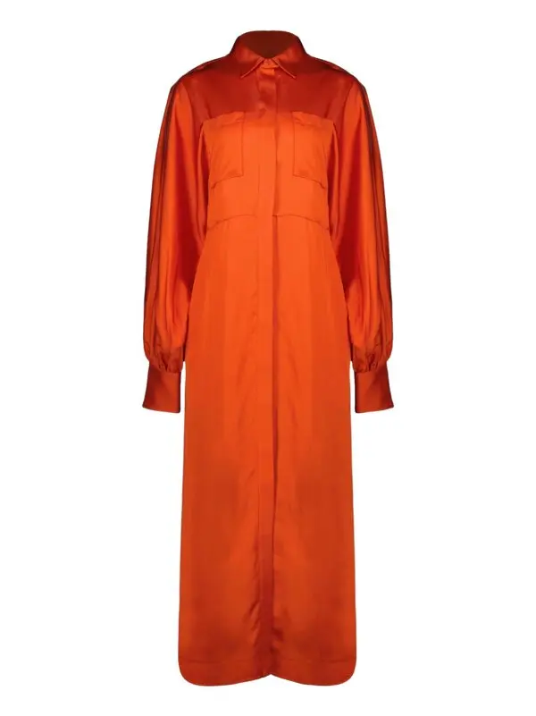 IRO PARIS Ursana Long Shirt Dress - Red