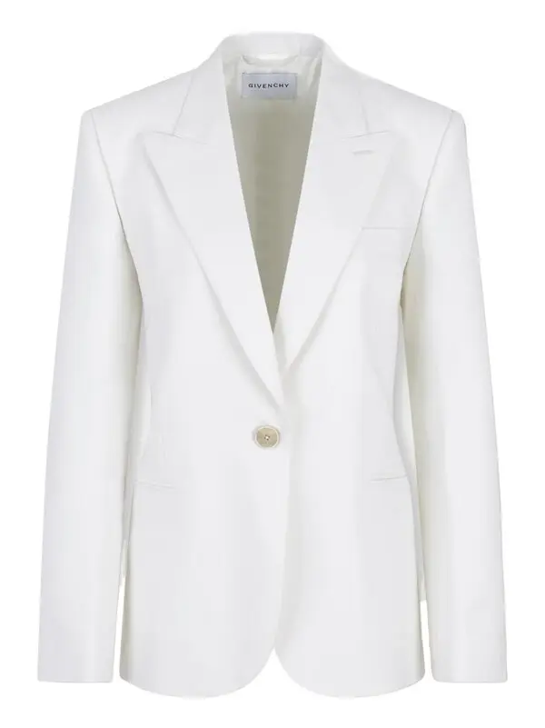 Givenchy Long Sleeve Notched Lapel Suit Jacket - White
