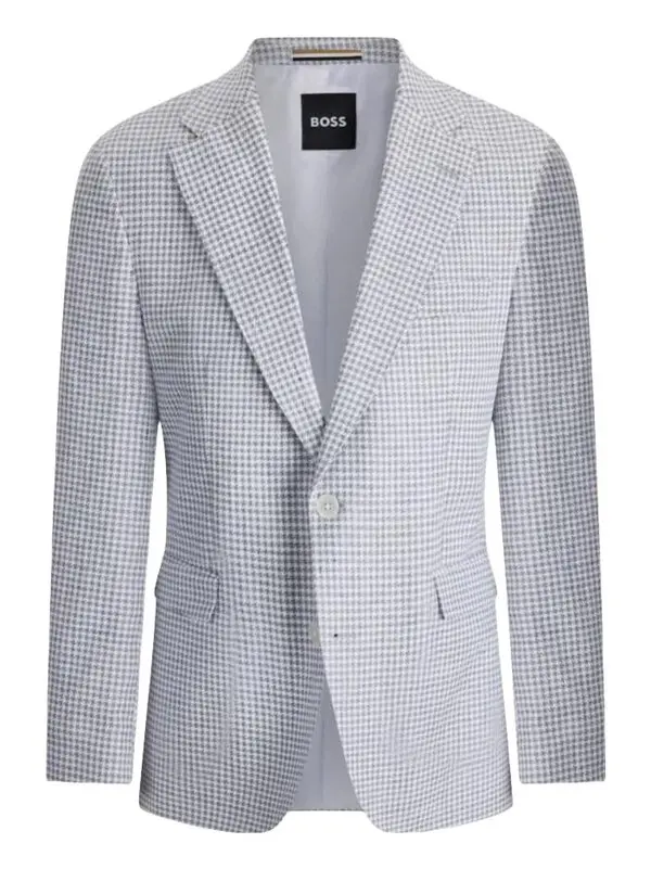 Hugo Boss Lapel Long-sleeved Suit Jacket - Gray