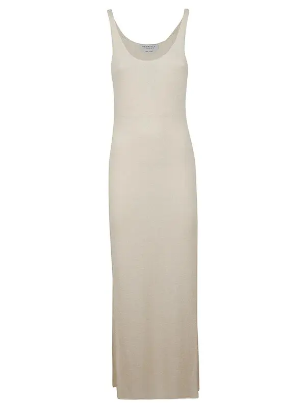 Gabriela Hearst Scoop Neck Knitted Maxi Dress - Nude