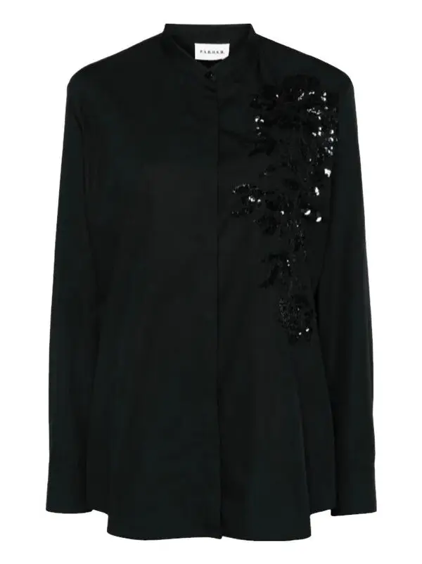 P.a.r.o.s.h Embroidered Sequin Shirt - Black