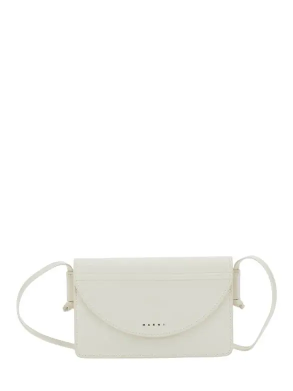 Marni Flap Shoulder Bag - White