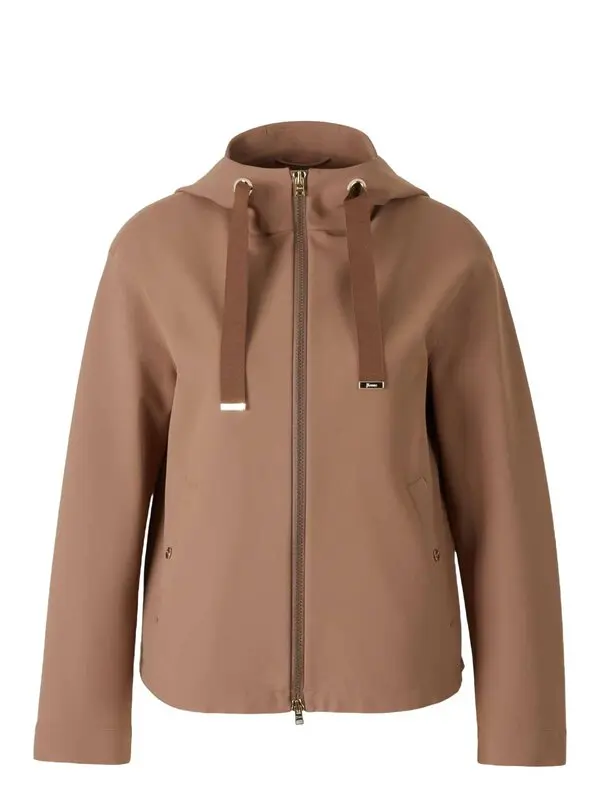 Herno Long-sleeved Casual Jacket With Hood - Caramel Color