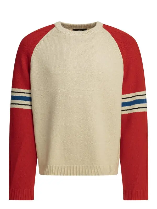 StÜssy Logo Sleeve Knitted Jumper - Nude