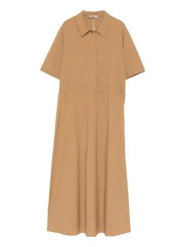 Herno Short Sleeve Collared Dress - Nude