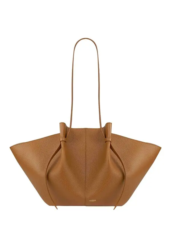 Yuzefi Grained Leather Handbag - Camel