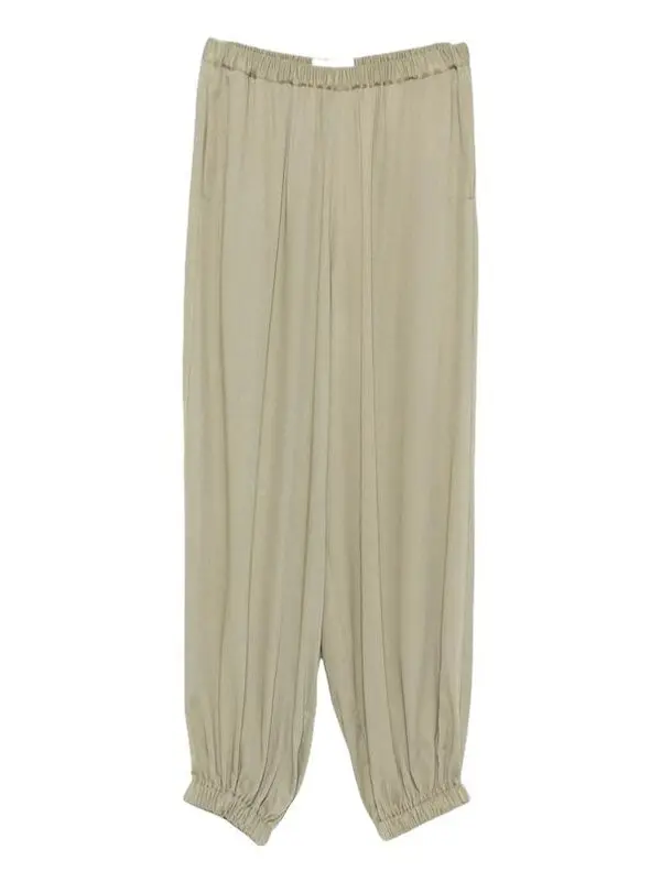 THE FRANKIE SHOP Elasticated Waist Relaxed Fit Casual Trousers - Nude