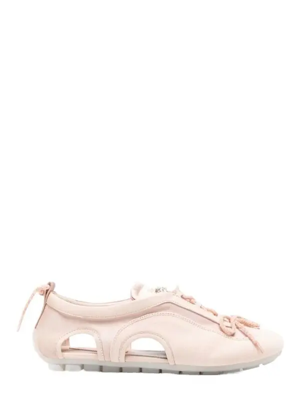 Simone Rocha Lace-up Sneakers With Openwork Detail - Pink