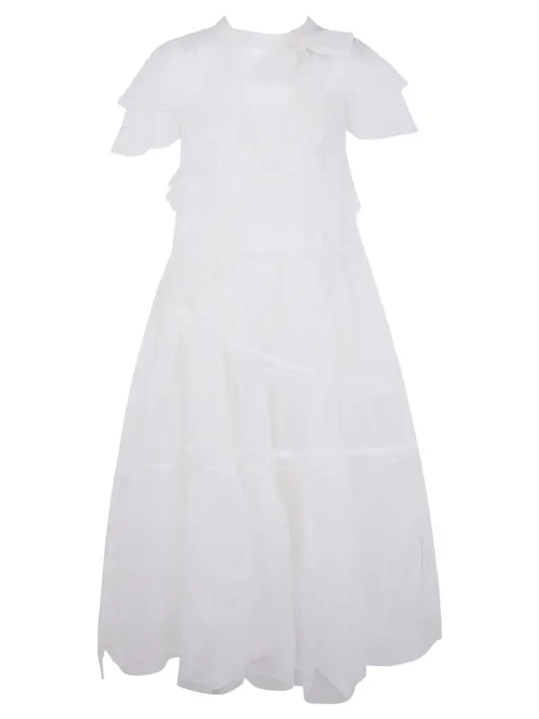 Simone Rocha Bow Detail Midi Dress - White