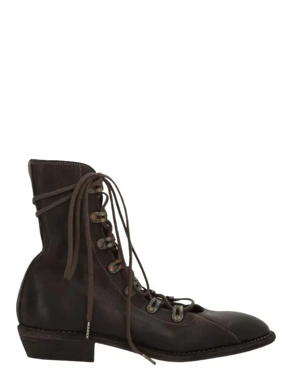 Guidi Lace-up Ankle Boots - Black