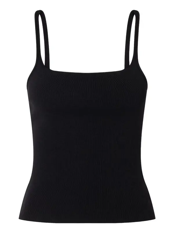 ST. AGNI Ribbed Knit Vest - Black