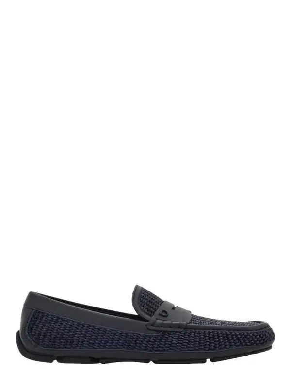 FERRAGAMO Penny Driver Loafers - Navy Blue