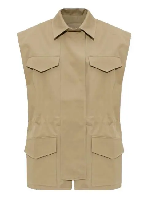 IRO PARIS Collared Casual Vest - Beige