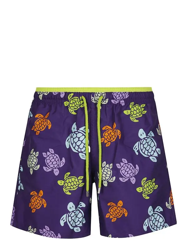Vilebrequin Turtle Print Swim Trunks - Purple