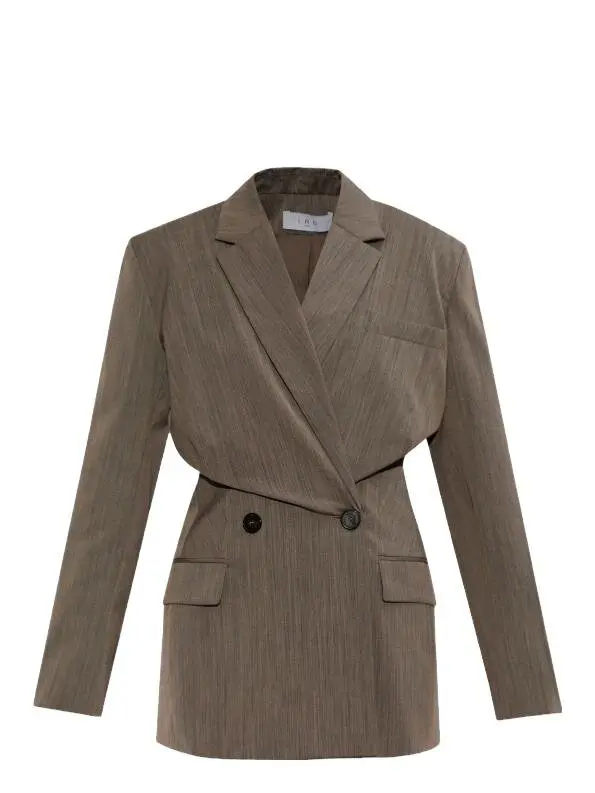 IRO PARIS Asymmetrical Double-breasted Suit Jacket - Brown