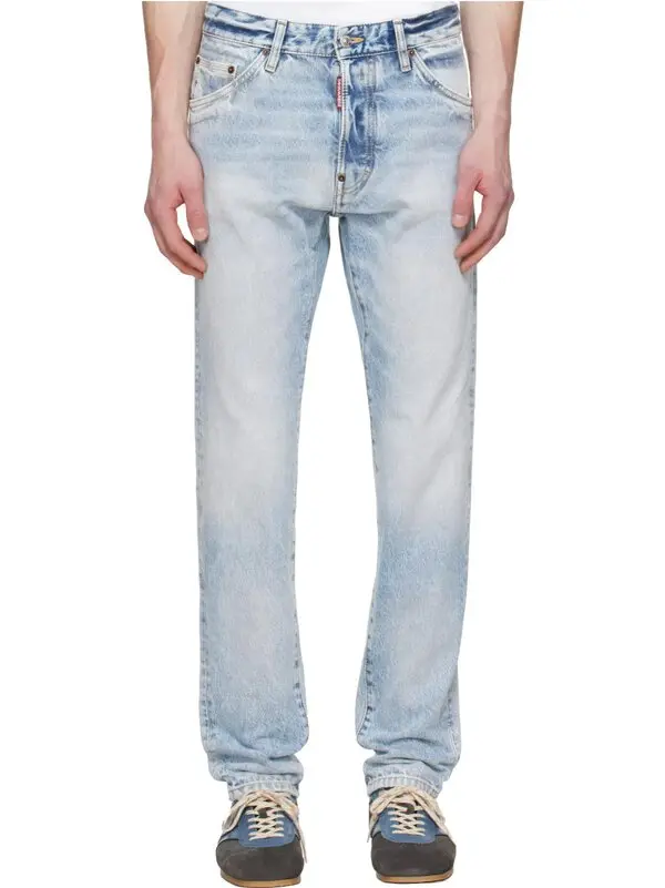 Dsquared2 Light Wash Distressed Jeans - Gray