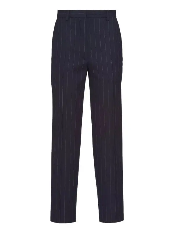 Prada Pinstriped Tailored Trousers - Blue