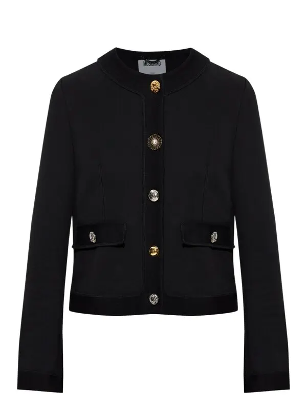 Moschino Long-sleeve Knitwear With Button Detailing - Black