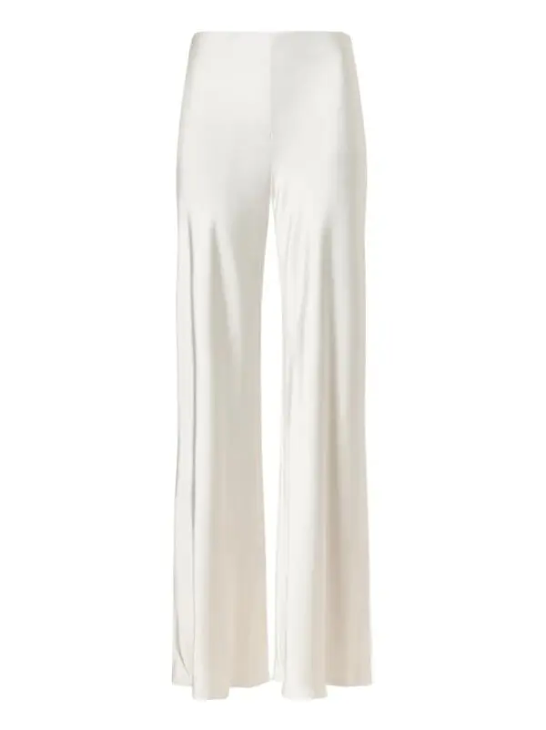 Norma Kamali High-waisted Elastic Waist Pants - White