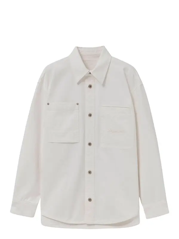 WOOYOUNGMI Floral Back Print Shirt - White