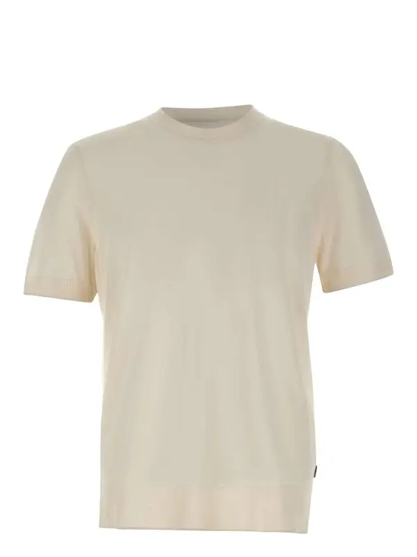 Hugo Boss Nottano Short-sleeve Knitted Sweater - Nude