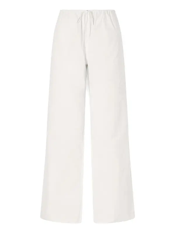 Matteau Drawcord Cotton Straight-leg Pants - White