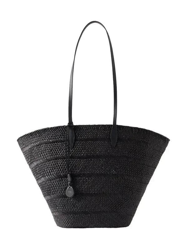 HUNTING SEASON Market Woven Fique Tote - Black
