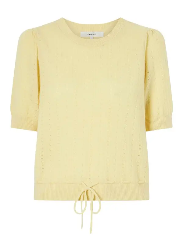 FRAME Charm Knitted Cashmere Sweater - Yellow