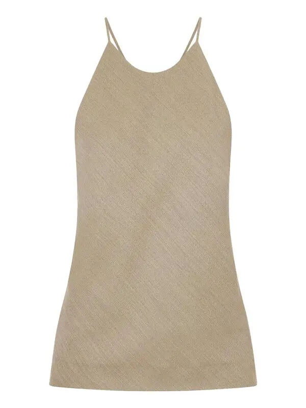 Calvin Klein Erin Wool-blend Twill Tank - Beige