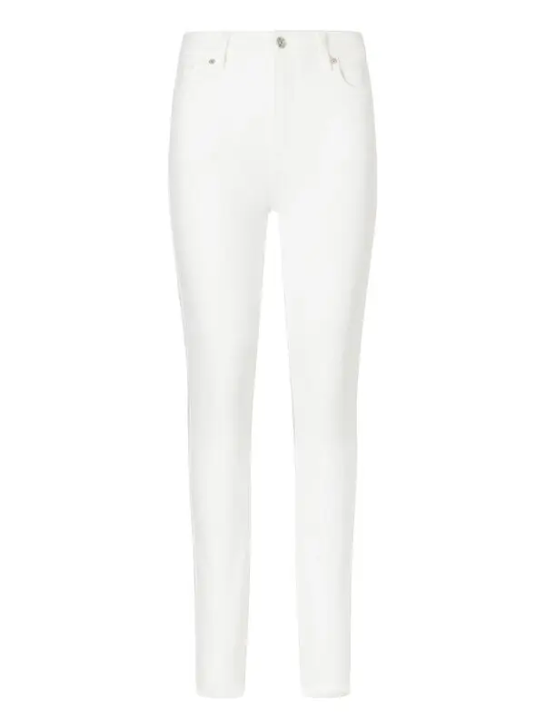 FRAME Le High Skinny High-rise Jeans - White