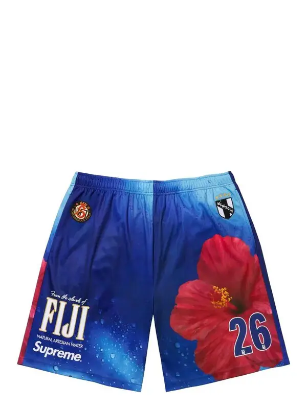 Supreme Fiji Graphic Print Shorts - Blue