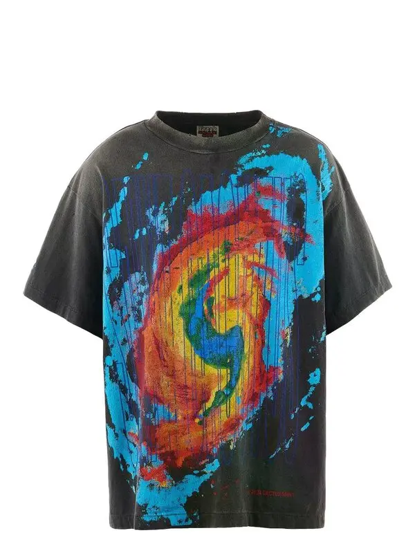 SAINT MXXXXXX Graphic-print T-shirt - Black