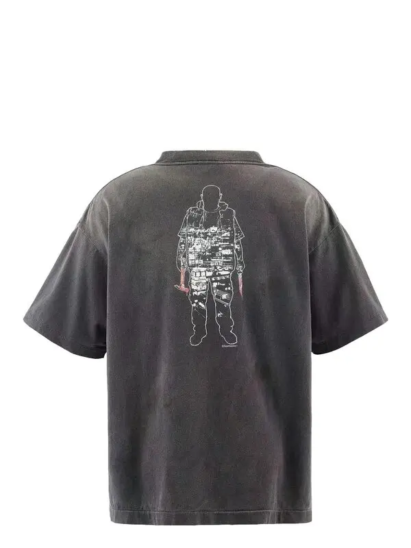 SAINT MXXXXXX Graphic-print Crew-neck T-shirt - Black