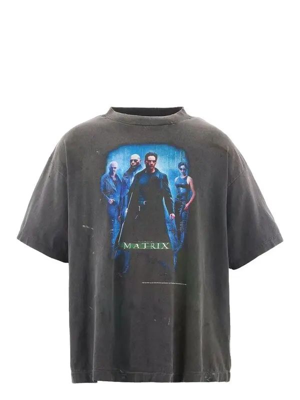 SAINT MXXXXXX The Matrix Graphic-print T-shirt - Grey