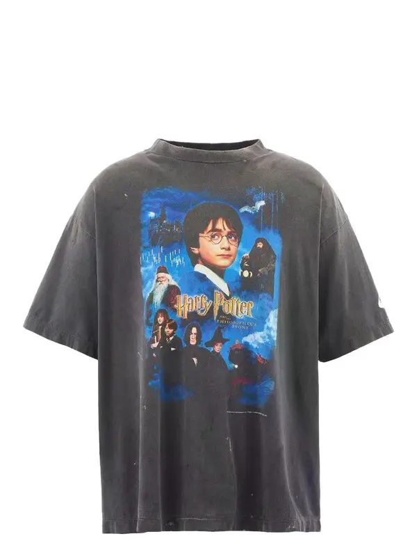 SAINT MXXXXXX X Harry Potter Graphic-print T-shirt - Black