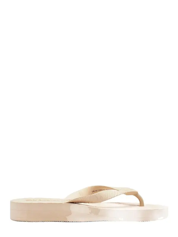 VELOUR Tapered Platform Flip-flops - Egg Shell