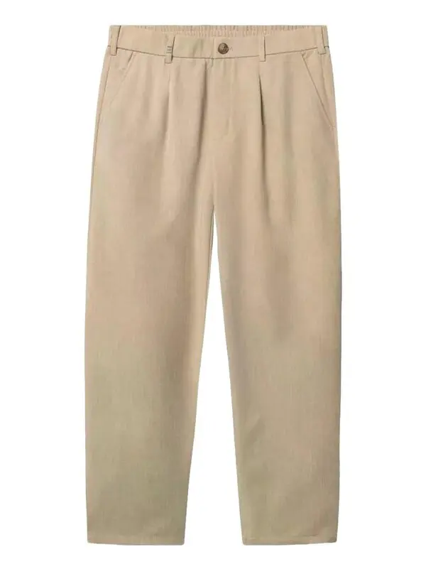 GABBA Napoli 19 Phin Pleated Trousers - Neutrals