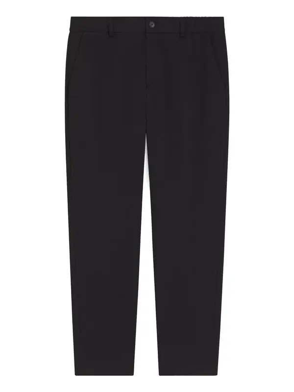BOSS Tapered-fit Cotton-blend Jersey Pants - Black
