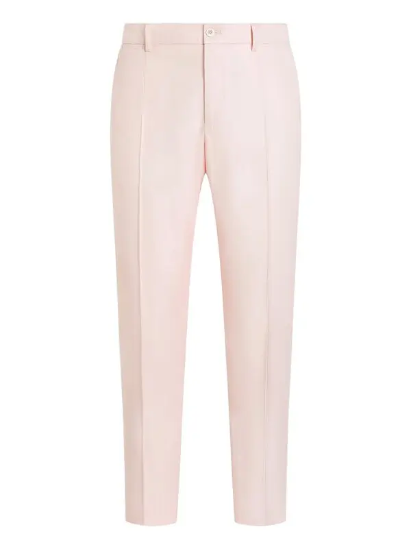 Dolce & Gabbana Viscose Canvas Trousers - Pink