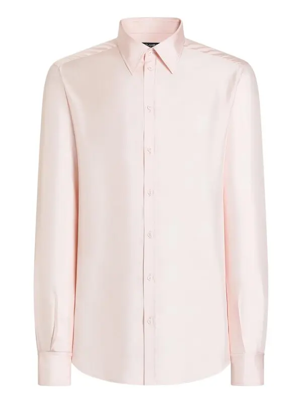 Dolce & Gabbana Martini Silk Twill Shirt - Pink