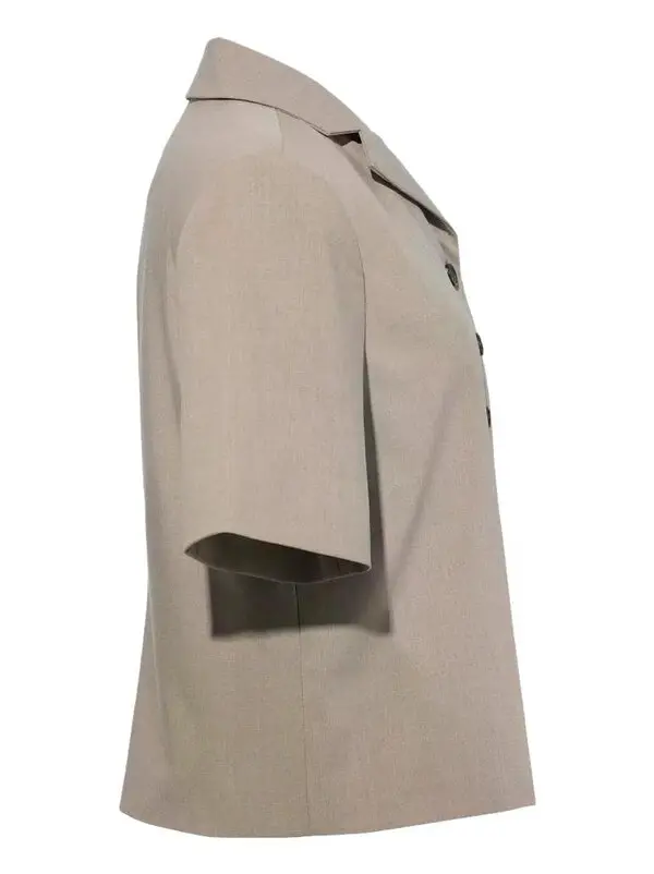 Sandy Liang Beverly Short-sleeve Jacket - Neutrals