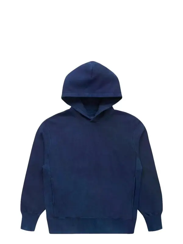 BLUE BLUE Indigo Dyed Knitted Hoodie - Blue