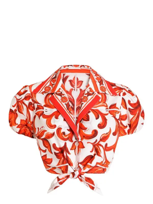 Dolce & Gabbana Majolica-print Poplin Shirt - Multicolor