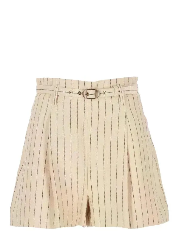 Zimmermann Rebellion Pinstripe Shorts - Neutrals