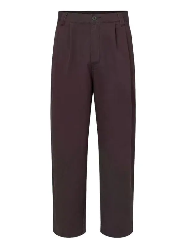 Carhartt Work In Progress Pleated Stonewashed Trousers - Brown