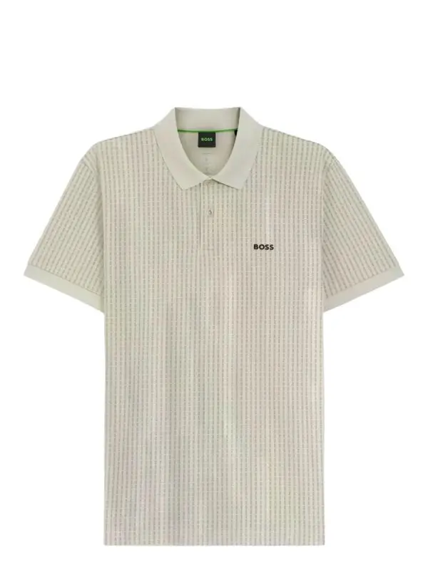 BOSS Geometric-pattern Polo Shirt - Neutrals
